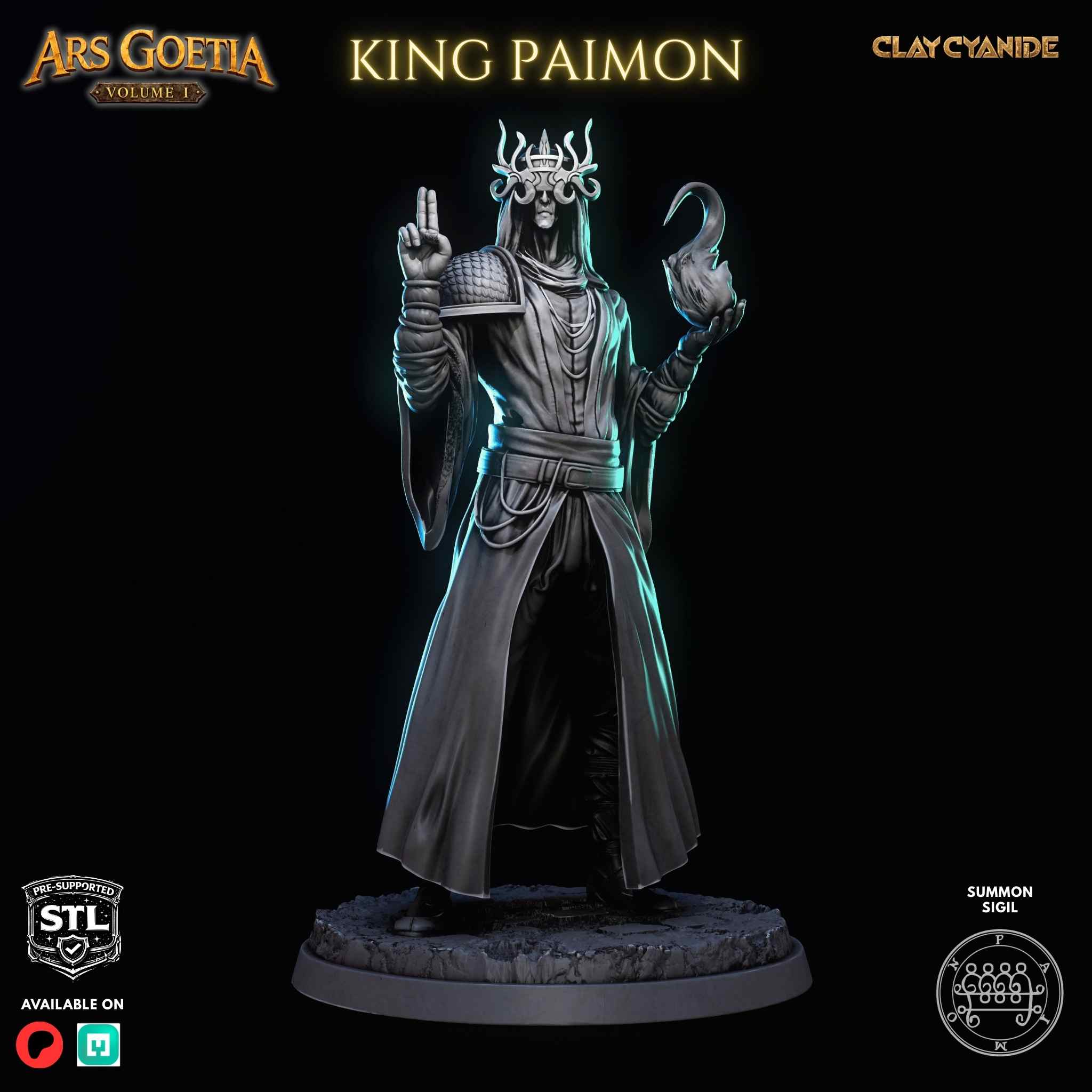 Paimon — #9 of the Ars Goetia | King of Hell | Clay Cyanide